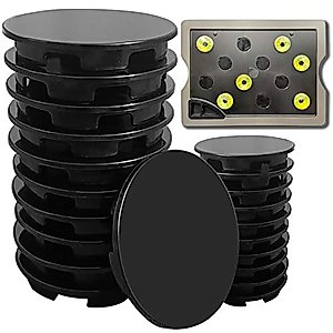 Ulrempart Plant Spacer Kit (25 Pack) for AeroGarden Plant Deck Openings, Platform Spacer Cover Lid Accessories, Compatible with Harvest, Bounty, Farm, Extra, Ultra all Models Grow Deck Openings, Black