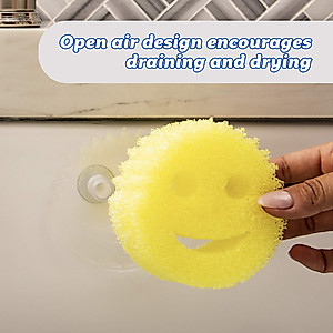 Scrub Daddy Sponge Holder - Daddy Caddy - Suction Sponge Holder for Smiley Face Sponge , Non-Slip Suction Cups, Sink Organizer for Kitchen and Bathroom, Self Draining, Dishwasher Safe - 2ct