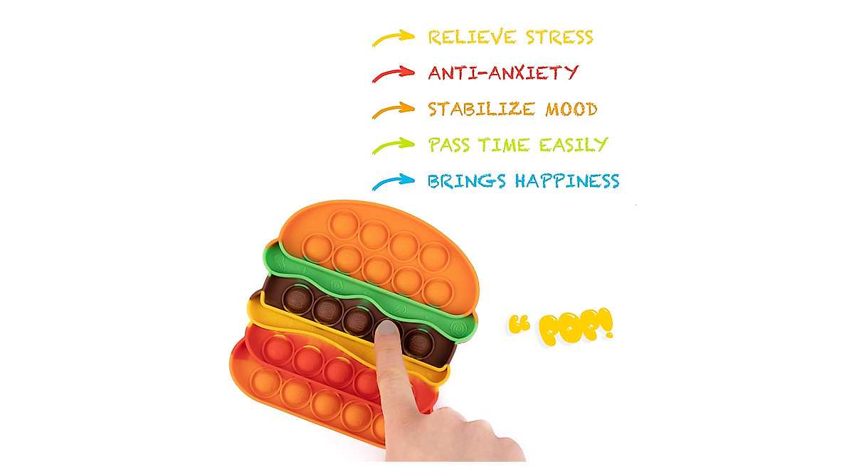 Pop Its Fidget Toys Pack 4 - Stress Relief Sensory Pop It Poppers