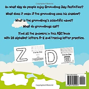 ABC of Groundhog Day Book for Kids Toddlers and Preschoolers with Fun Facts.: Happy Groundhog Day! Alphabets Coloring Book with Writing Activities