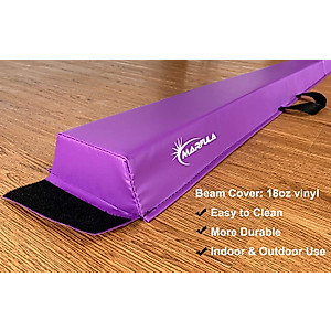 MARFULA 6 FT / 8 FT / 9 FT / 10 FT Balance Beam Folding Floor Gymnastics Equipment for Kids, Non Slip Base, Gymnastics Beam for Training Home Gym Use