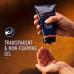 King C. Gillette Men’s Transparent Shave Gel with White Tea and Argan Oil, 5oz