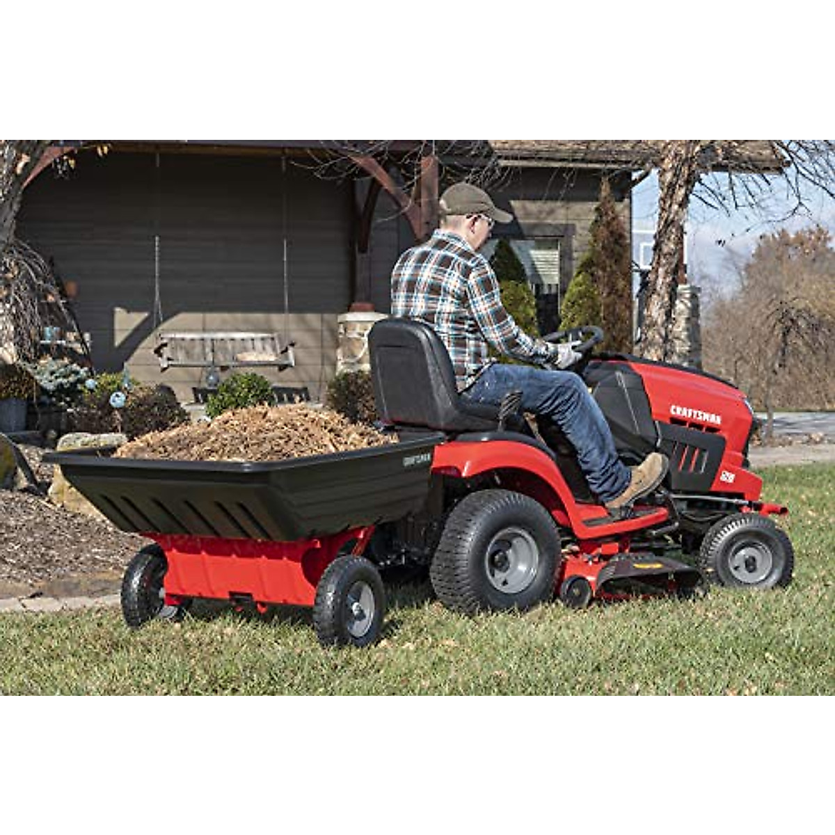 Craftsman CMXGZBF7124489 10-cu ft Poly Dump Cart, One Size, Red