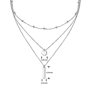 DAOCHONG S925 Sterling Silver Multilayer Layered Triple Long Chain Pendant Necklace for Women Jewelry Y-Necklace