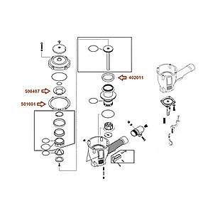 MEFONKOU 219235 O-Ring Repair Kit for Paslode F350S F250s Framing Nailer, Replace Parts 402011 501001 500407