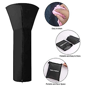 YOLIYOQU Standup Patio Heater Cover, 420D Heavy Duty Heater Cover with Zipper, Waterproof/Dustproof/Wind-Resistant/Sunlight-Resistant, for Outdoor/Patio (89'' H x 33" D x 19" B)