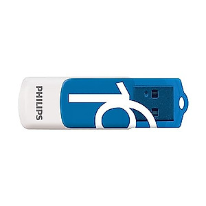 Philips Vivid Edition High Speed USB 2.0 Flash Drive 16GB with Swivel Cap for PC, Laptop, Computer Data Storage, Read Speed up to 21MB/s