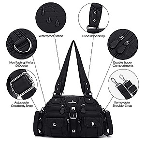 Angel Kiss Crossbody Purses for Women Shoulder Bag Multipocket Soft Hobo Purses Removable Strap Leather Handbags