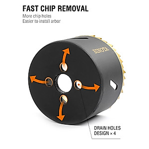 BINOTA M42 Bi-Metal Hole Saw, Set 17PC for Metal, Wood, Plywood, PVC, Gypsum, Composite, Stainless Steel Plate, Kit 19-76mm