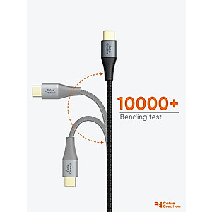 CableCreation Short USB to USB C Cable 0.8ft, USB C Charger Cable Braided for Car Carplay, Galaxy S23 S23+ S22+ S22 S21 S20 Note 20, MacBook, iPad Mini 6, iPad Pro 2020, 0.2m