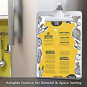 Metal Clipboard, Contractor Heavy Duty Aluminum Clipboard with High Capacity Clip, Rust-Proof Plate for Letter Size and A4 Paper Sheet, Supplies for Office, Jobsite, Medical, School, Law Enforcement