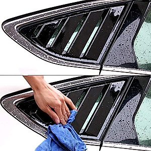 ruihe 2pc Shiny Black Rear Quarter Panel Window Side Louvers Vent Fit for Ford Fusion Mondeo 4D Hybrid Energi 2013 2014 2015 2016 2017 2018 2019 2020