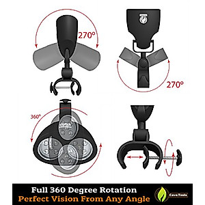 Cave Tools Barbecue Grill Light for Outdoor Grill - Fits Round & Square Bars on Any BBQ Pit - 10 LED for Grilling at Night - BBQ Grill and Smoker Accessories