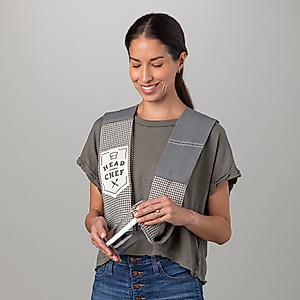 DEMDACO Head Chef Blue Extra Long Cotton Blend Over The Shoulder Kitchen Towel Boa