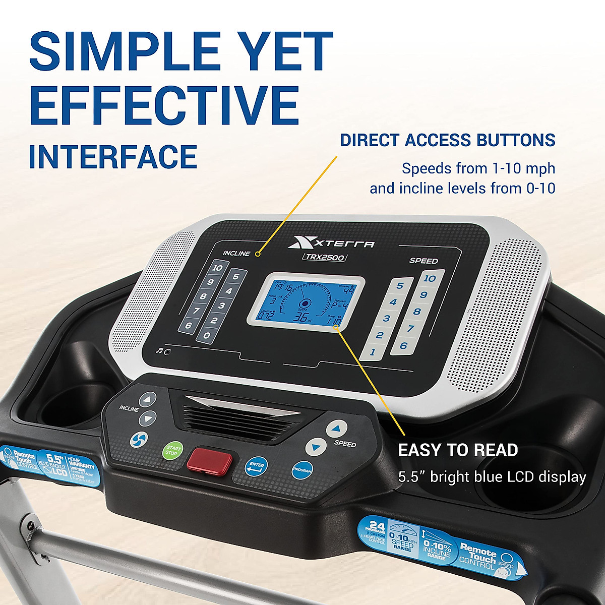 XTERRA Fitness TRX2500 Folding Treadmill