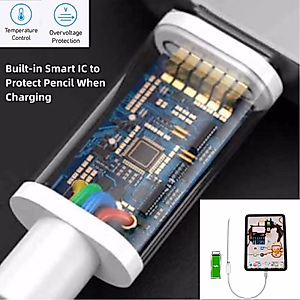 for Apple Pencil Charger,USB-C to Apple Pencil Adapter,3.3FT Apple Pen Charger Compatible with Apple Pencil 1st Generation,iPad 10th gen/Mini/Air/Pro 11/12.9 inch