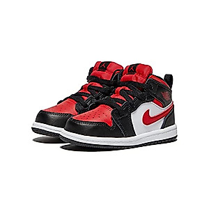 Jordan Baby Boy's 1 Mid (Infant/Toddler) Black/Fire Red/White 9 Toddler M