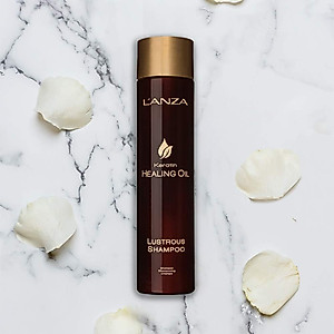 L'ANZA Keratin Healing Oil Lustrous Shampoo, Keratin Shampoo For Dry Damaged Hair, Boosts Shine, Strength and Hair Health, Repairing Damage and Prevents Frizz, Sulfate Free, Cruelty Free (10.1 Fl Oz)