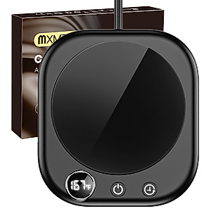 Mug Warmer,40W Coffee Mug Warmer for Desk with Temperature Display, 4H Auto Shut Off, 3 Temp Settings & 1-12H Timer, Smart Electric Beverage Warmer for Coffee, Tea, Water, Milk and Coco(Black)