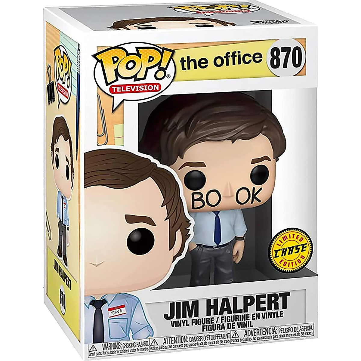 Funko Pop TV: The Office - Jim Halpert Chase (Bundled with Eco Tek Case Protector)