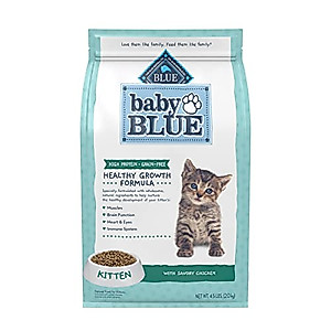 Blue Buffalo Baby BLUE Healthy Growth Formula Grain Free High Protein, Natural Kitten Dry Cat Food, Chicken 4.5-lb