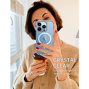 Kakalux [for iPhone 13ProMax Phone case,Magnetic case for The iPhone 13ProMax is magsafe Compatible,Slim and Offers Military Grade Drop Protection for The iPhone 13ProMax (6.7'')- Blue.