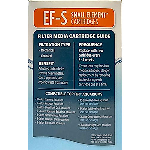 Top Fin EF-S Element Filter Cartridge Value Pack 12 Month Supply 2.1 in X 3.7 in