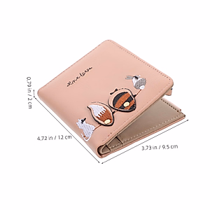 TENDYCOCO 1pc Critter Print Wallet Change Pouch Foldable Coin Purse Credit Holder Fashion Wallet Casual Women Wallet Coin Pocket Leather Women Wallet Pu Bag Short Coin Pouch