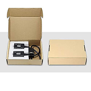 XMSJSIY VGA Extender Over Cat5e/6, VGA Male to RJ45 Ethernet LAN Extender Converter Signal Sender Repeater for HDTV HDPC PS4 STB 1080P Up to 60m (1 Transmitter + 1 Receiver)