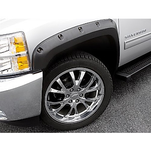 Lund RX103T Elite Series Black Rivet Style Textured Front and Rear Fender Flare - 4 Piece