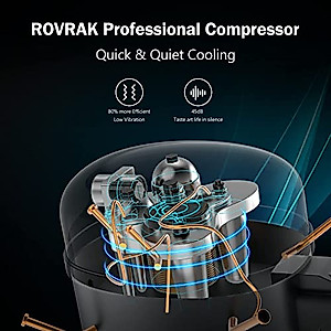 ROVRAk Advanced 24 inch Wine Cooler Refrigerator, 154 Bottle Large Capacity Frost Free Wine Fridge, Fashion Arc Handle with Digital Temperature Control Screen…