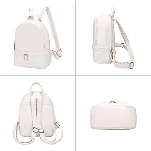 cute fashion mini pack bag Backpack for girls women (beige)