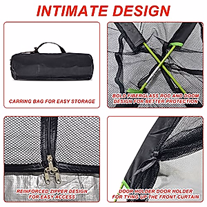 Kapler Pond Garden Cover 12x9FT Garden Net Dome Pond Covers for Outdoor Ponds with Zipper and Stakes, Pond Cover for Fish Shade Leaves, Nylon Mesh Protection Pond Netting Tent for Garden Yard Pool