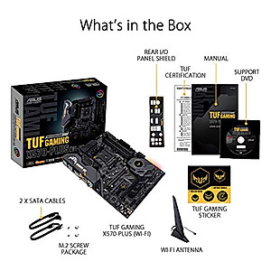 ASUS TUF GAMING X570-PLUS Motherboard ,WI-FI, Socket AM4, USB-C Gen2 AMD (Renewed)