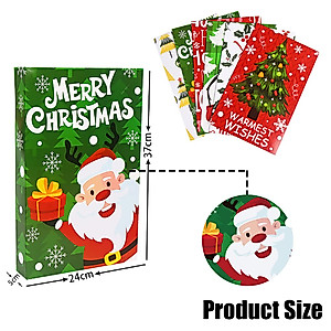 SULOLI Christmas Gift Boxes with Lids, 12 Pack Patterned Shirt Clothes Boxes for Christmas Wrapping Gifts