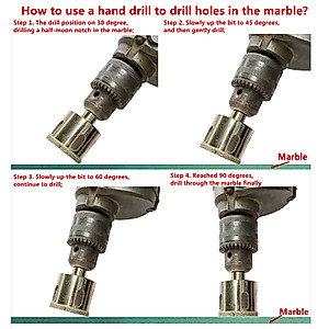 JINGLING 2Pcs 1 1/2 Inch 38mm Diamond Hole Saws Granite Drill Bits Masonry Tools for Stone