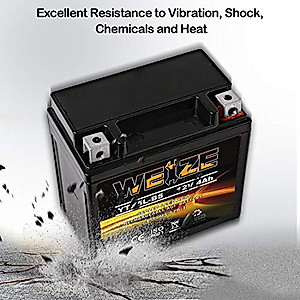 Weize YTX5L-BS High Performance - Maintenance Free - Sealed AGM Motorcycle CTX5L Battery compatible with Honda YUASA Yamaha ETX5L-BS Batteries