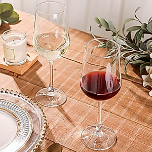 YANGNAY Wine Glasses Set of 6, 13 Oz Red or White Wine Glass with Stem, Perfect for Home, Restaurant, Dishwasher Safe