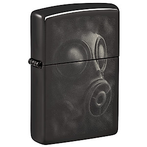 Zippo Gas Mask Design High Polish Black Pocket Lighter
