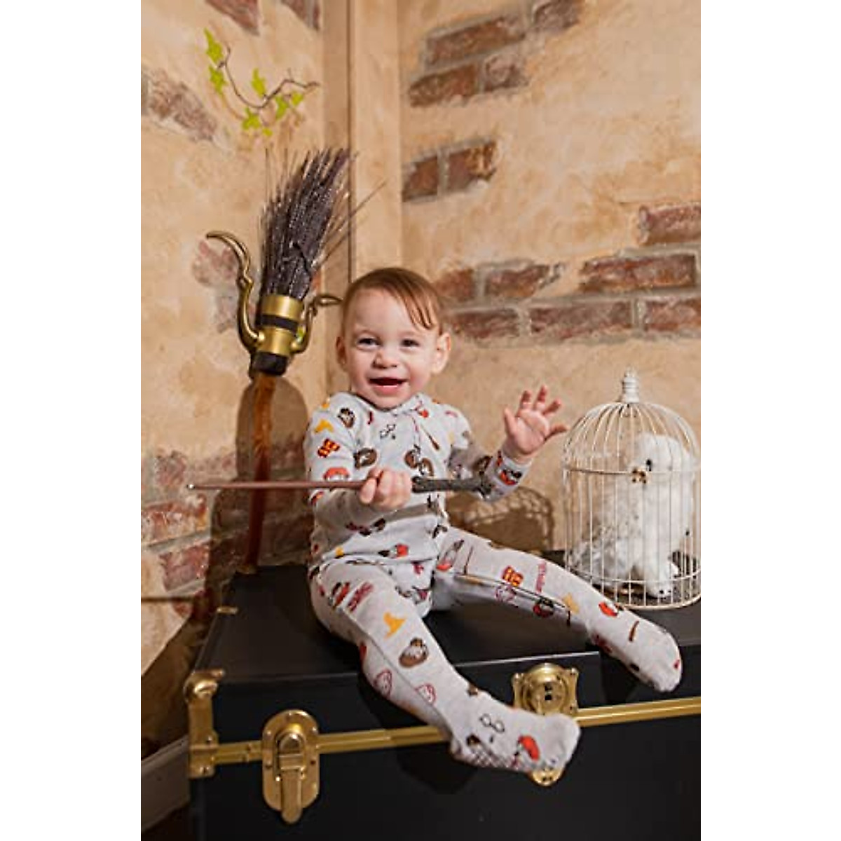 Harry Potter Newborn Baby Boys 2 Pack Zip Up Costume Sleep N' Play Coveralls Gryffindor 3-6 Months