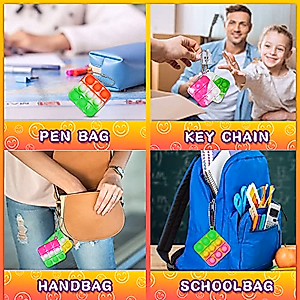 180 PCS Easter Egg Fillers,Mini Pop Keychain Party Favors for Kids, Fidget Toy Pack Bulk,Silicone Squeeze Pop Bubble Fidget Stress Relief,Birthday Party Favors,Prizes for Girl Boy Adult