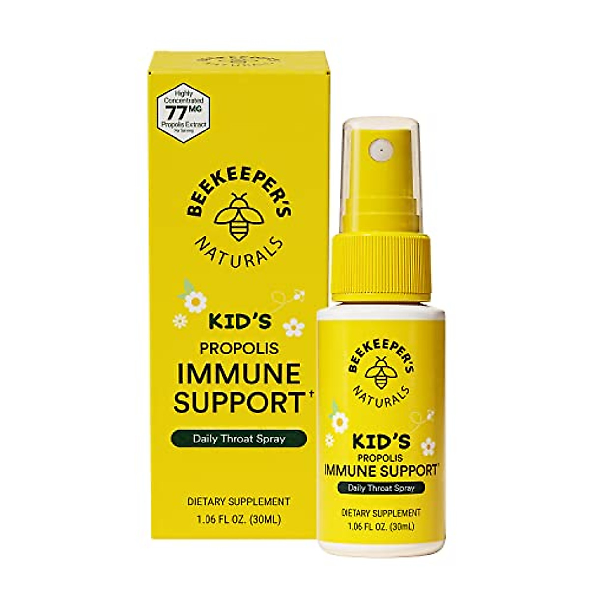 Beekeeper's Naturals Propolis Throat Spray for Kids - 95% Bee Propolis Extract - Natural Immune Support & Sore Throat Relief - Has Antioxidants & Gluten-Free, 1.06 oz (Pack of 2)