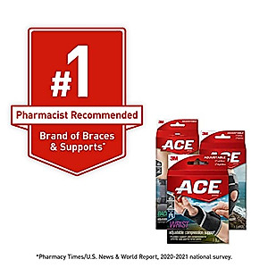 ACE Reversible Splint Wrist Brace, Provides moderate-stabilizing support to sore, weak and injured wrists, Adjustable, Gray, 1/Pack