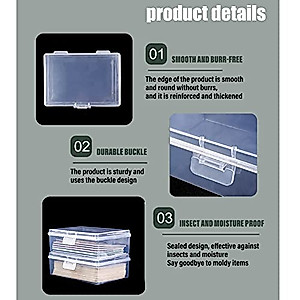 Playing Card Deck Box, 16 pcs Plastic Empty Trading Card Case Holder, 3.8 x 2.7 x 0.8 Inch Clear Card Storage Organizer Containers Snap Closed for Bank Card Business Card Game Card Craft