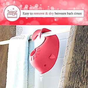 Aurelie Silicone Whale Tub Faucet Cover for Kids, Protective Baby Safety Products for the Bathtub Spout, Melon