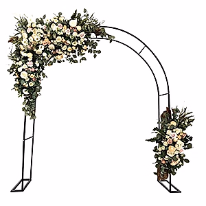Black Garden Arch Trellis for Elegant Decorations,Metal Pergola Arbor,W 120-350cm Steel Frame Rust Resistant Extra Wide Rose Trellis Archway for Garden Wedding,Plants Support (Color : Black, Size :