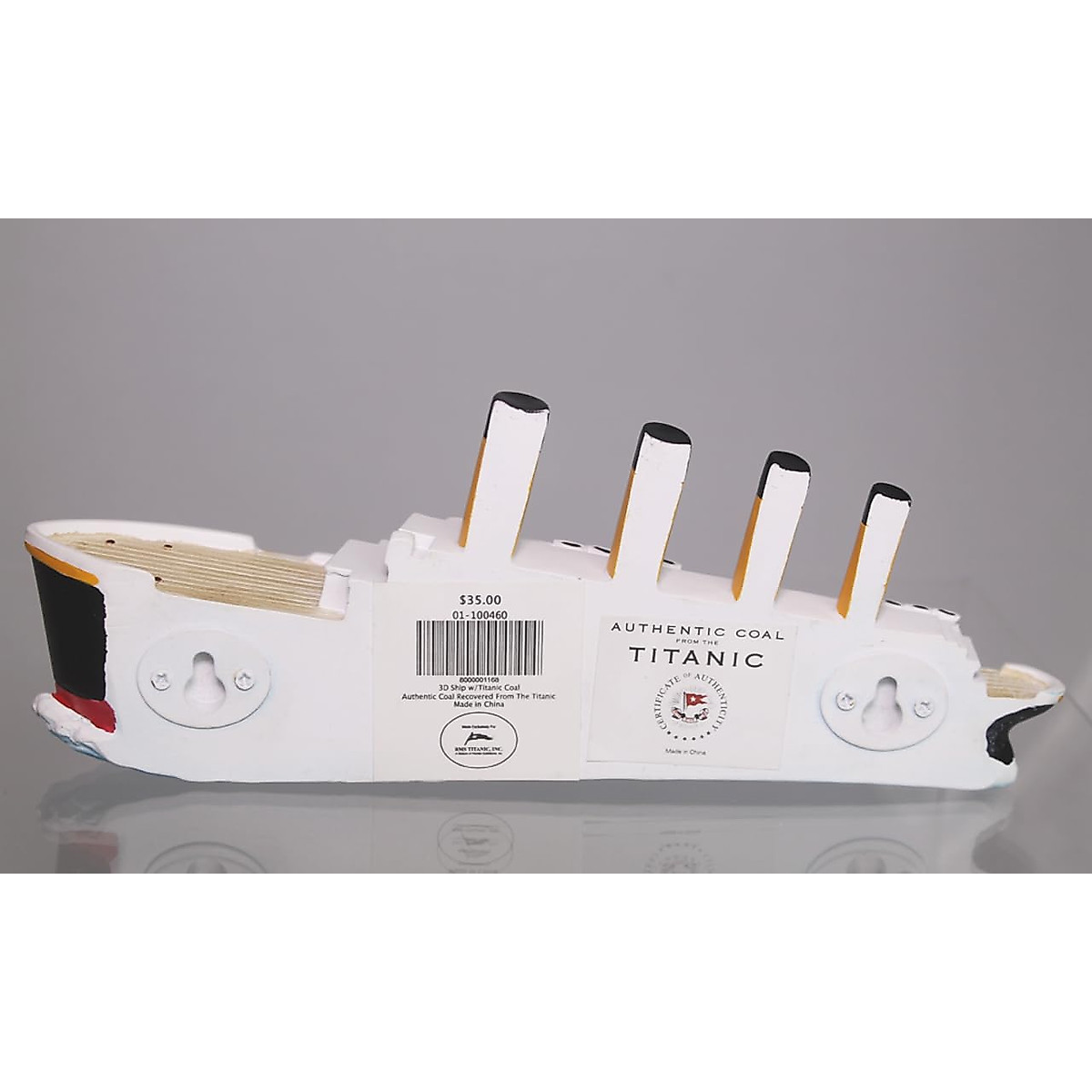 Titanic 3D Ship Model with Authentic Coal from RMS Titanic
