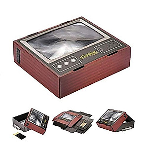 Retro TV Screen Magnifier Enlarged Picture from Phone Screen 3D Video Movie Amplifier Eye Protection Enclosed Design (Retro TV, One Size)