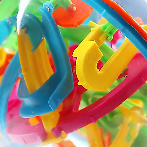 3 otters 3D Puzzle Ball Large, 138 Obstacles Maze Ball Interactive Maze Game Education Toy Sphere Game Ball Boy Gifts