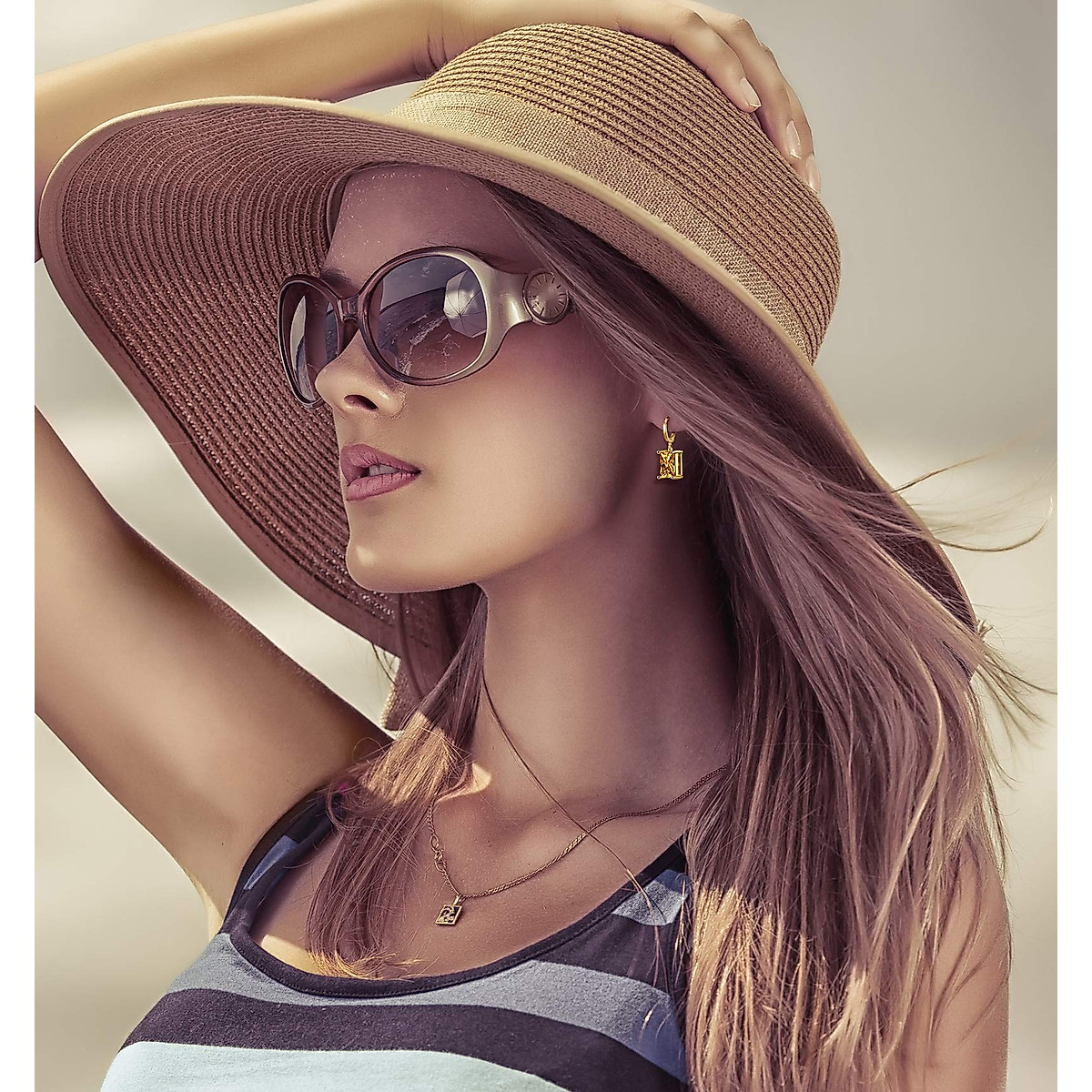 10 Pairs Gold Dangle Earrings for Women - Small Hoop Earrings with Charm - Gold Leverback Earrings for women - Cubic Zirconia Earrings Pack for -s -Earings Set- Cute Earrings for Women